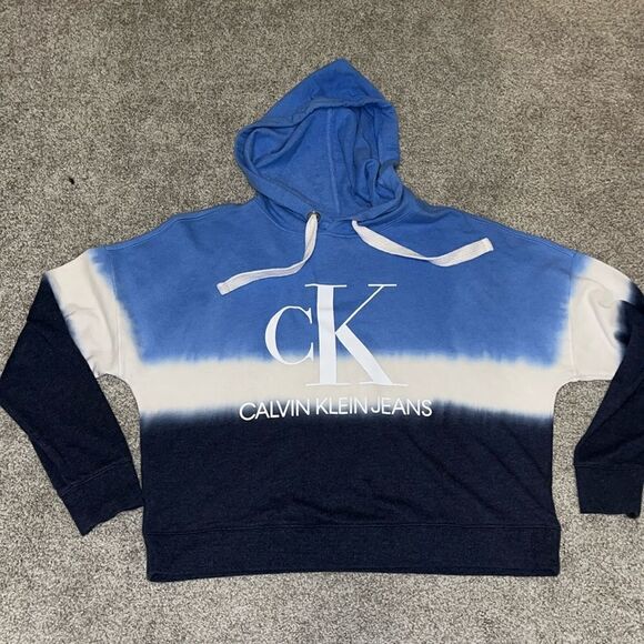 Calvin Klein Jeans | Tops | Calvinklein Jeans Tie Dye Drip Bleed Print ...